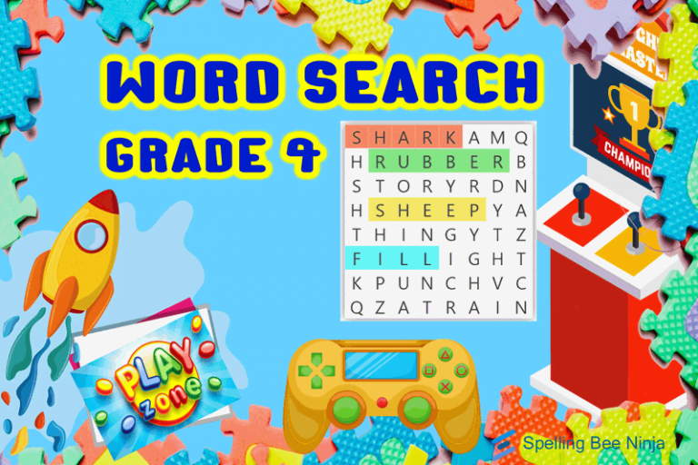 Word Search for grade 4 - Spelling Bee Ninja