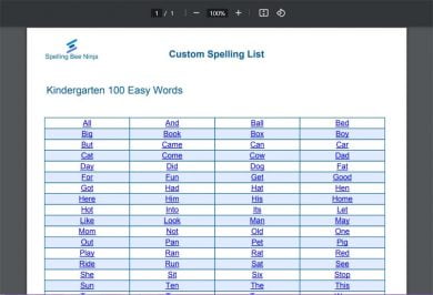 Make Learning Fun with 100 Easy Words for Kindergarten Kids to Spell